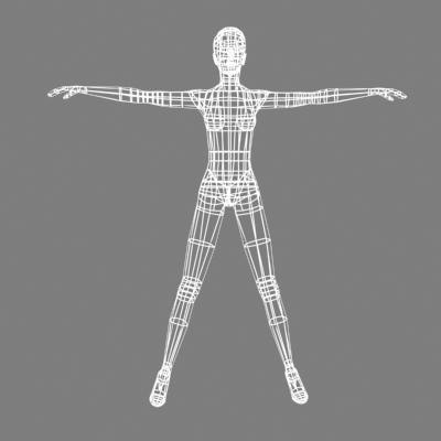 human female bodysuit 3d model