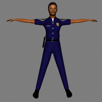 human police 3d model