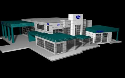 3d model auto dealership