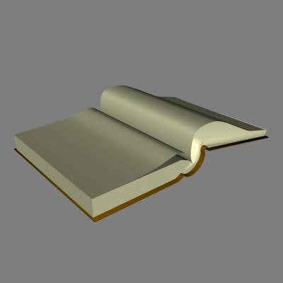open book 3d model