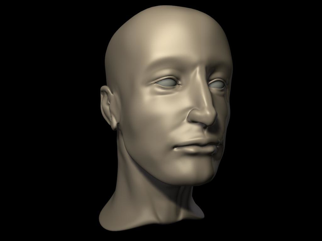 realistic male head 3d model