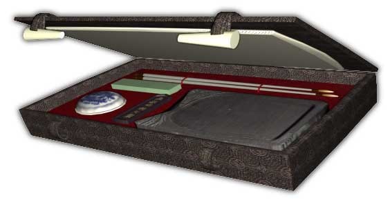 japanese writing kit 3d model