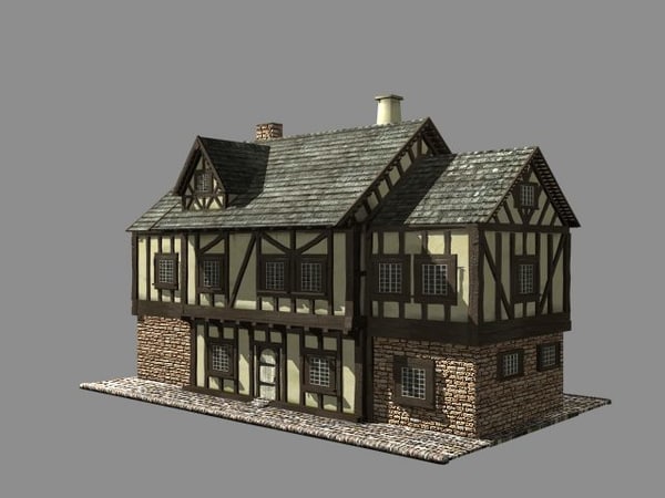3ds max building medieval house