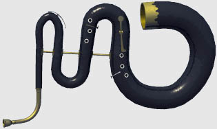 3d serpent wind instrument