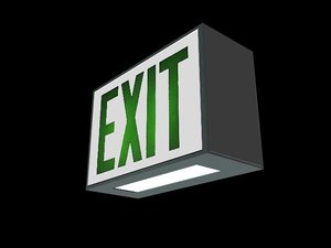 Exit Sign 3D Models for Download | TurboSquid