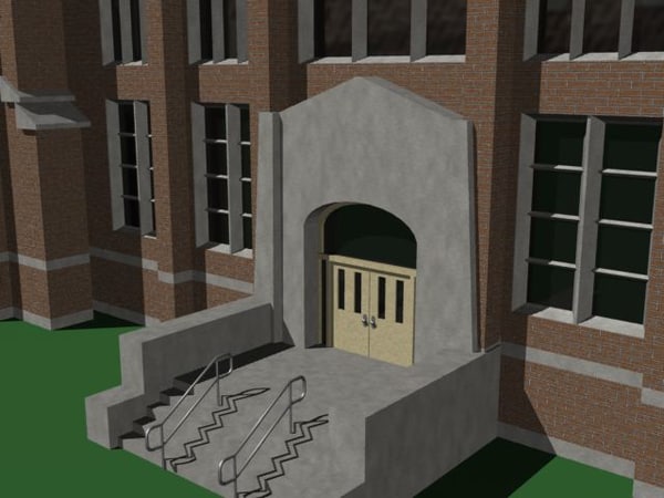 3d building university campus model