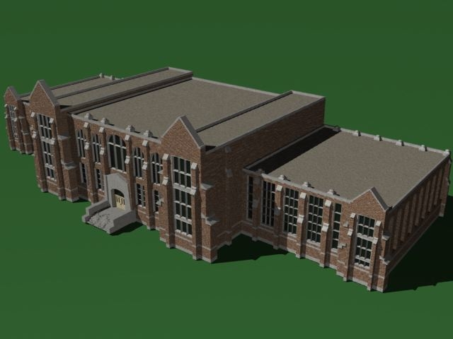 3d building university campus model
