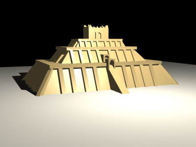 ziggurat pyramid mesopotamia 3d model