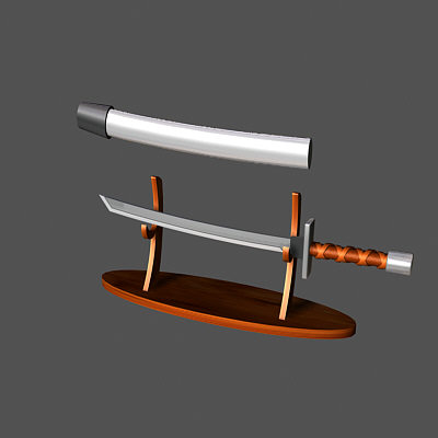 katana sword 3d model