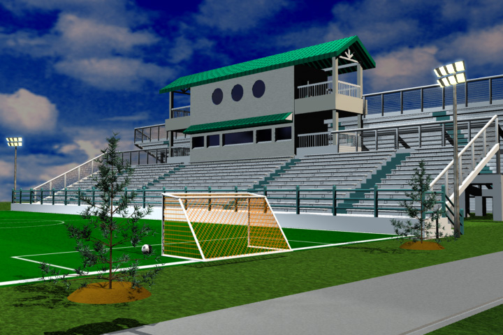 3d sports complex model