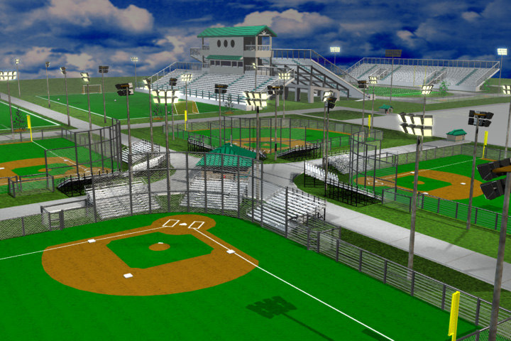 3d sports complex model