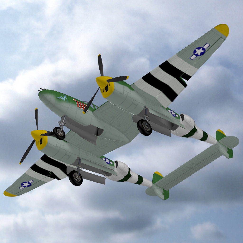 3d model ww2 prop fighter plane
