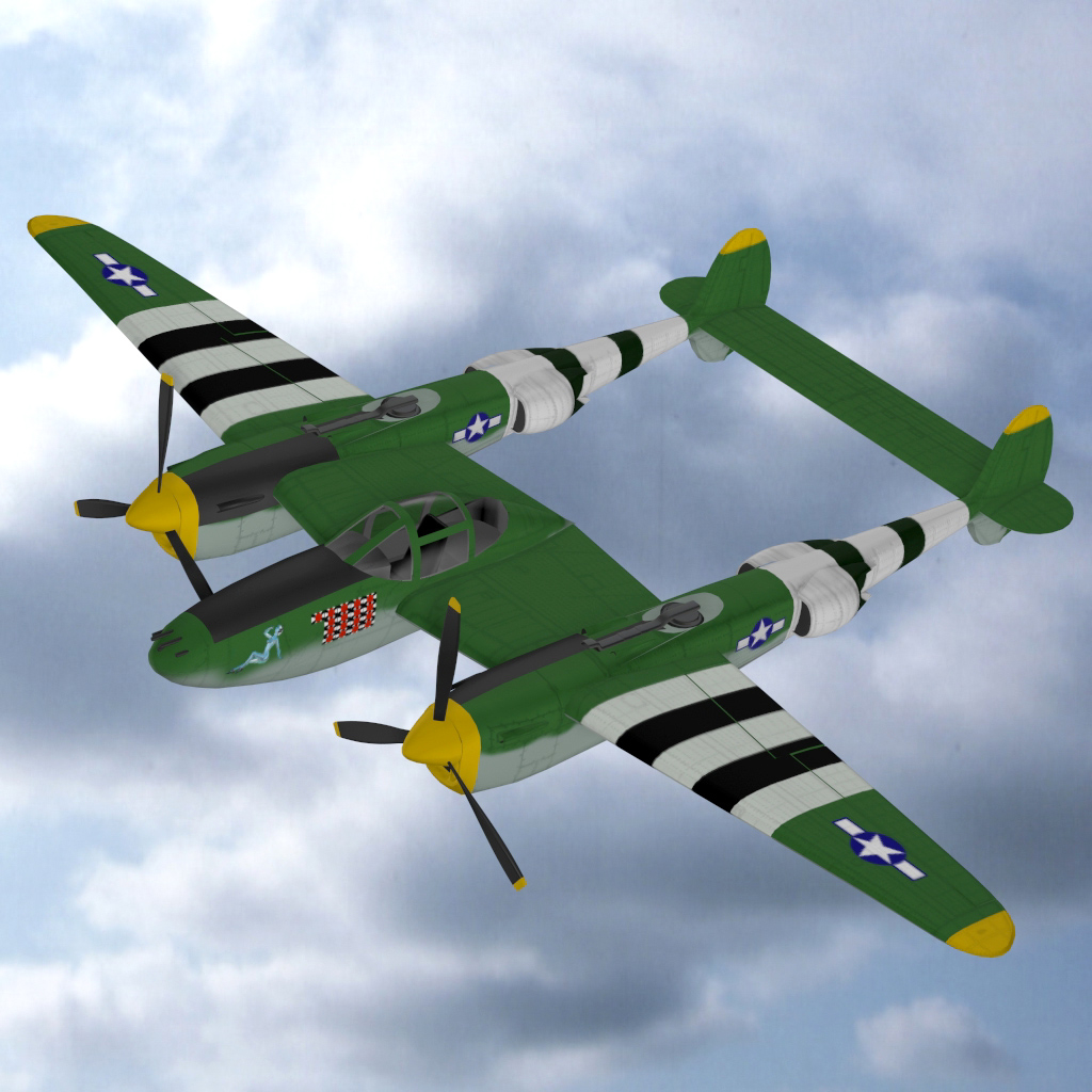 3d model ww2 prop fighter plane