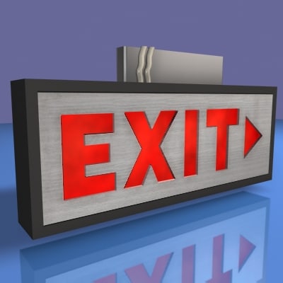 3d exit sign model