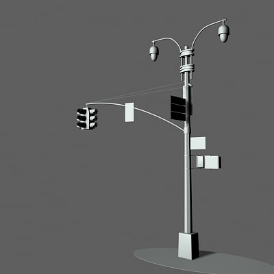 3d lamp post model