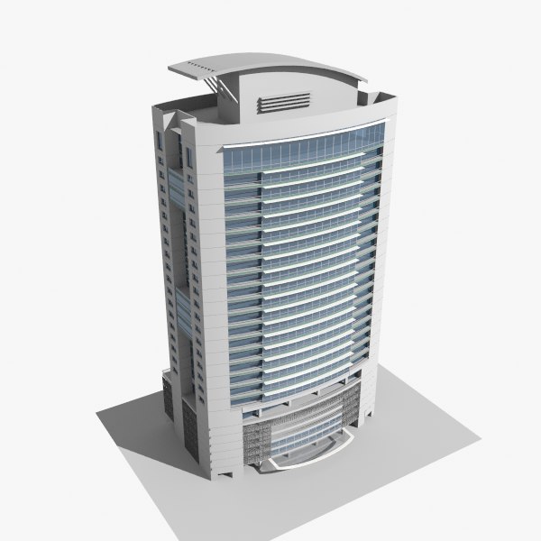 modern office tower 3d model