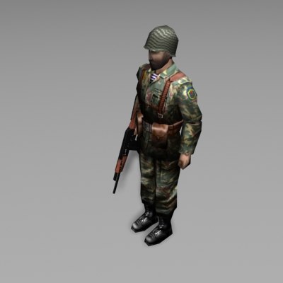 3d soldier human military