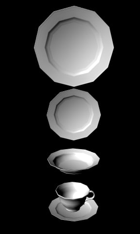 3ds max china dish plate