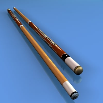pool cue 3d model