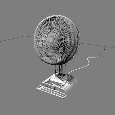 3d model fan