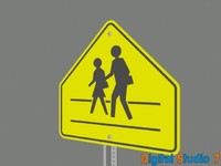 3d model yield sign