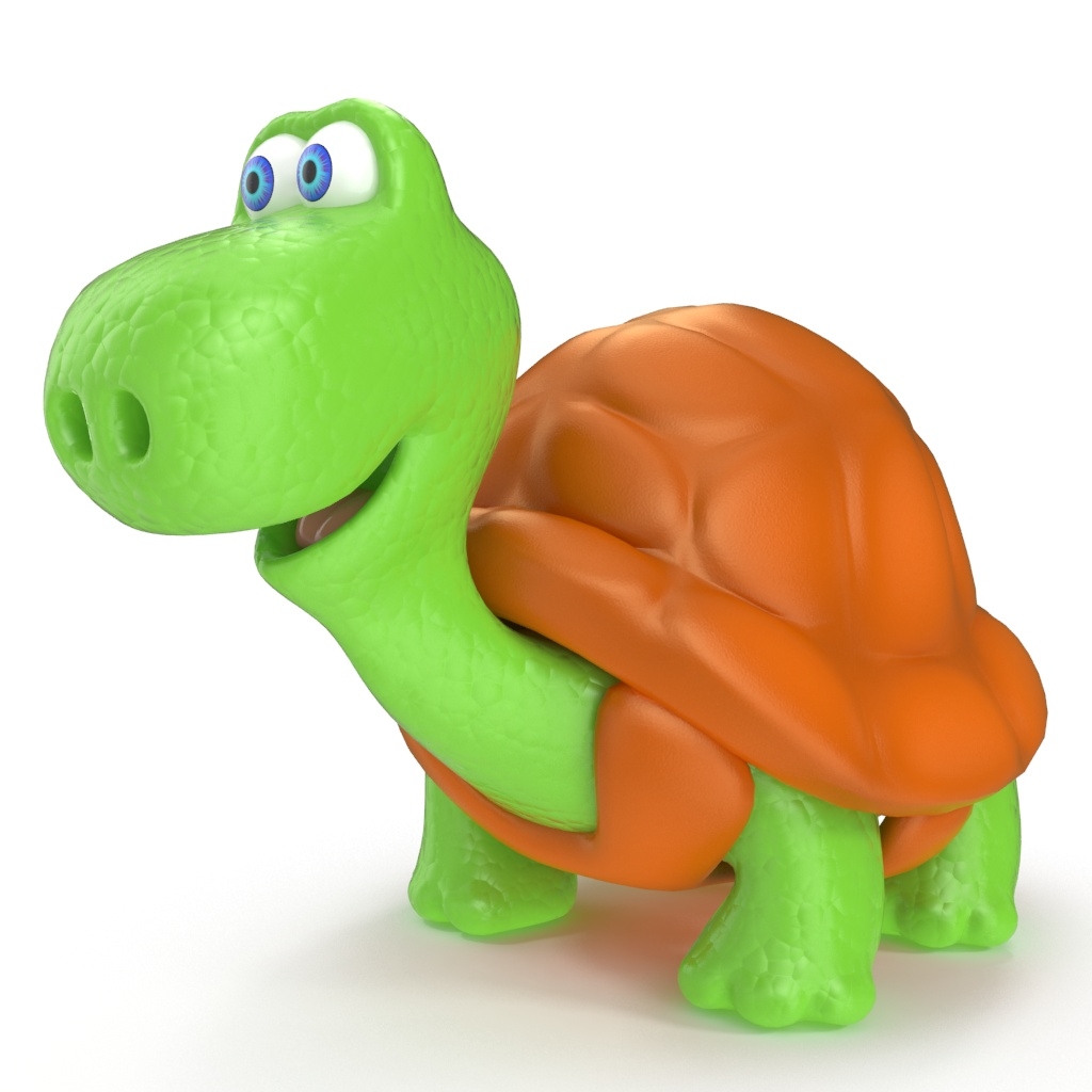 turtle cartoon 3d model