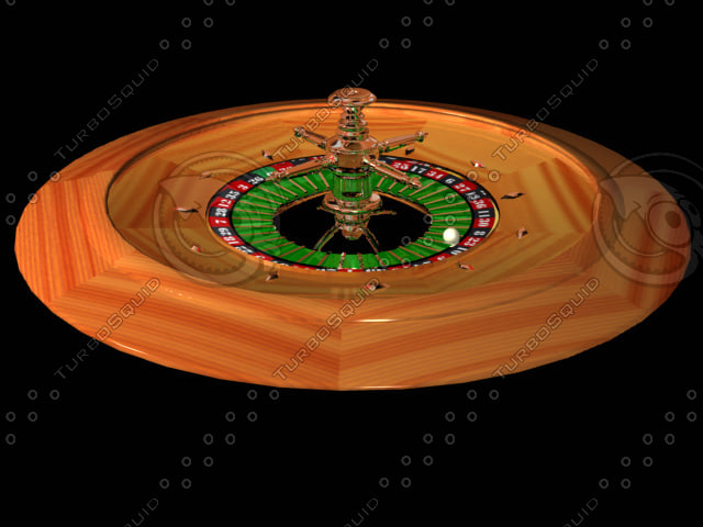 3d roulette spinning wheel model