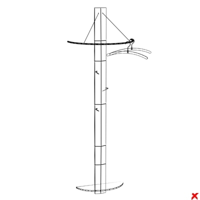 free dxf model coat rack