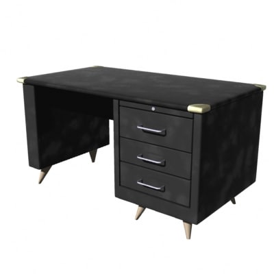 office desk 3 3d dxf