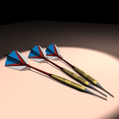 3d throwing darts model