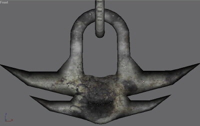 3d model spiked chain d weapon