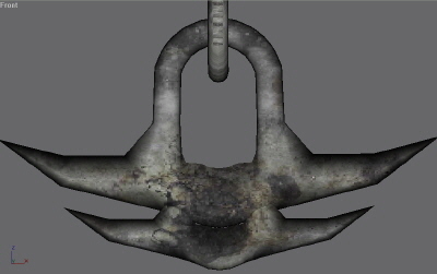3d model spiked chain d weapon