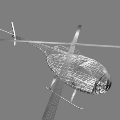 cayuse helicopter 3d model