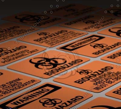 osha biohazard signs 3d model