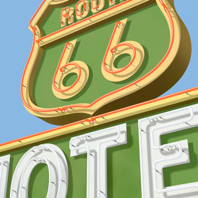 neon sign light 3d model