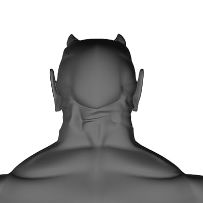 realistic devil head 3d model
