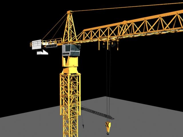 3d model liebherr tower crane