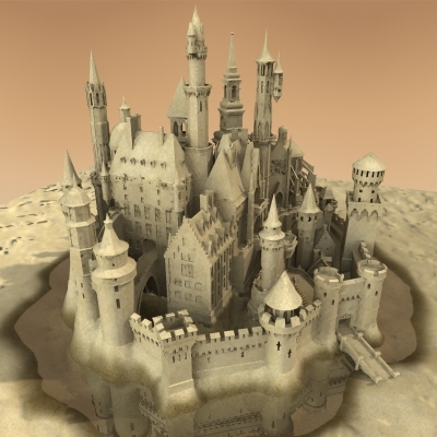 sandcastle sand castle 3d model
