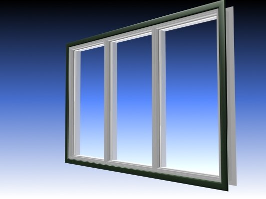 3d window buildings model