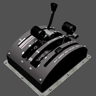 3d aircraft throttle airplane model