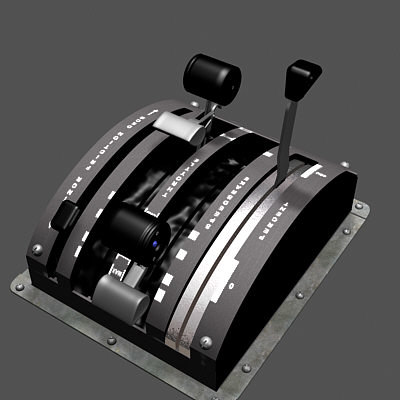 3d aircraft throttle airplane model