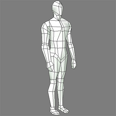 male body template human 3d model