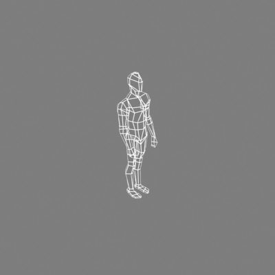 male body template human 3d model