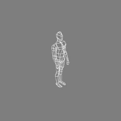 male body template human 3d model