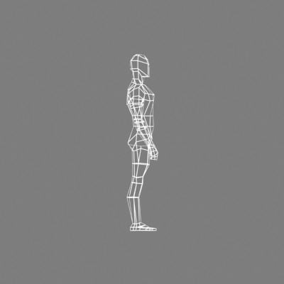male body template human 3d model