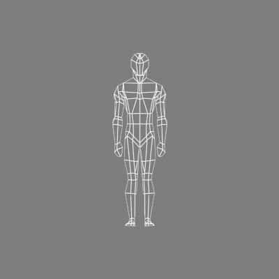 male body template human 3d model