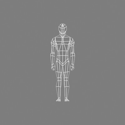 male body template human 3d model