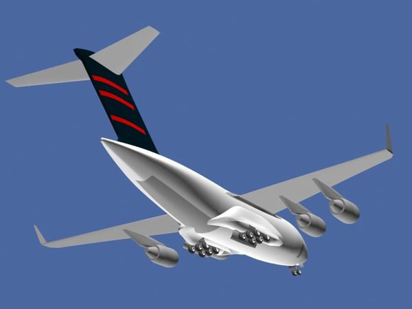 md-17 transportation aircraft 3d max