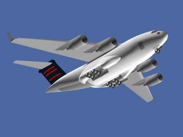 md-17 transportation aircraft 3d max