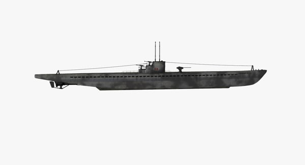 world war u-boat 3d model